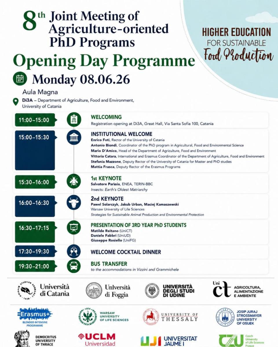 8th Joint Meeting of Agriculture-oriented PhD Programs | PhD in ...